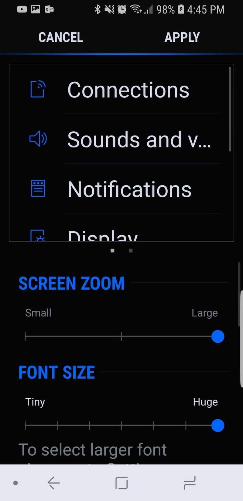 How To CHANGE Text Message Font Size On Samsung Easy Steps 