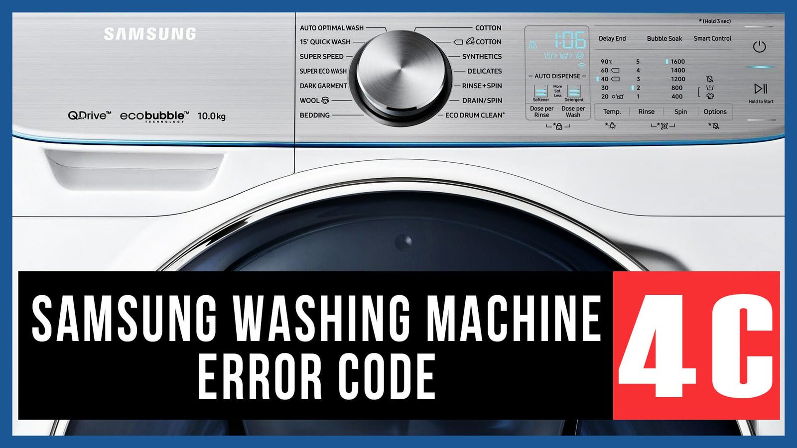 How To Fix 4c Code On Samsung Washer Best Answer 