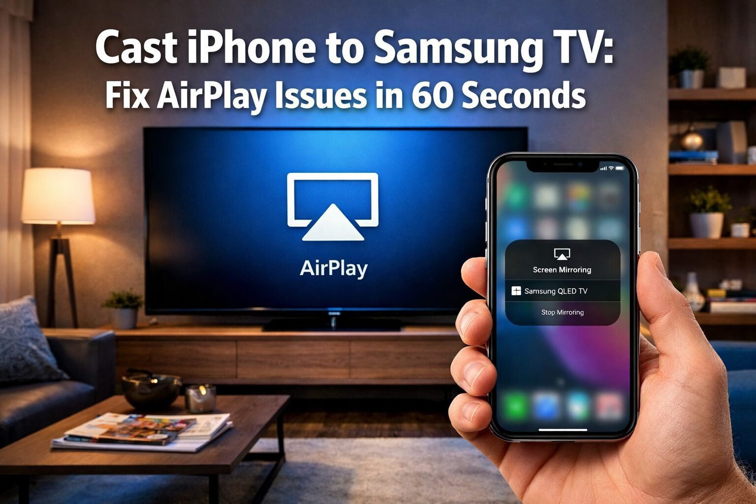 Cast iPhone to Samsung TV: Fix AirPlay in 60 Seconds